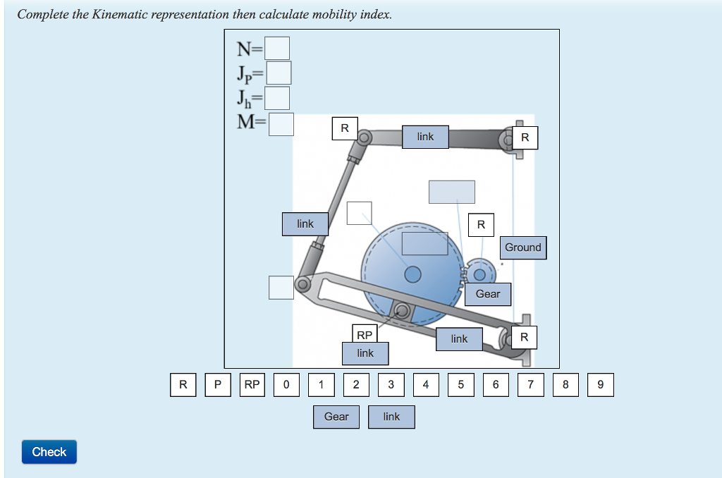 Solved Complete the Kinematic representation then calculate | Chegg.com