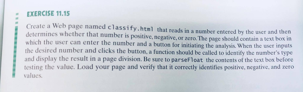 Solved Create a web page named Classify.html that read in a | Chegg.com