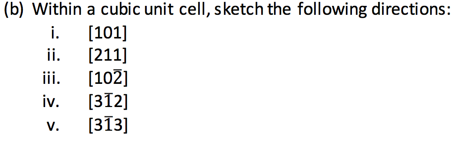 Solved Within a cubic unit cell, sketch the following | Chegg.com