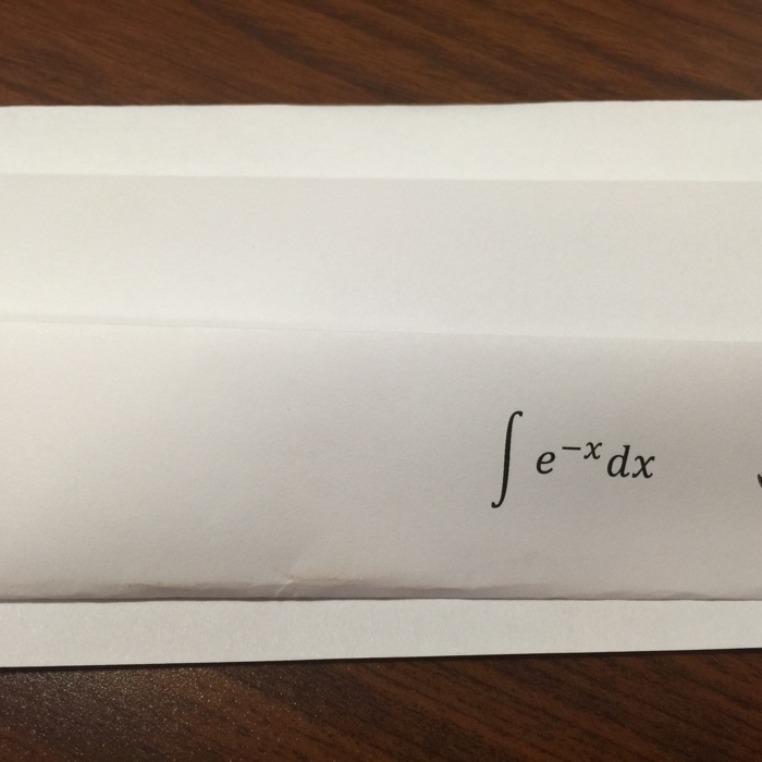 Solved integral e^-x dx | Chegg.com