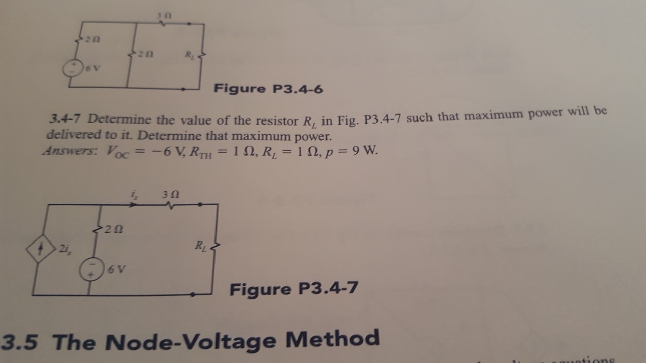 Solved Determine the value of the resistor RL in fig. P3.4-7 | Chegg.com