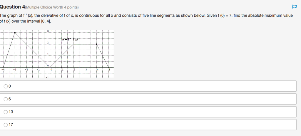 Solved Question 4 Multiple Choice Worth 4 points The graph | Chegg.com