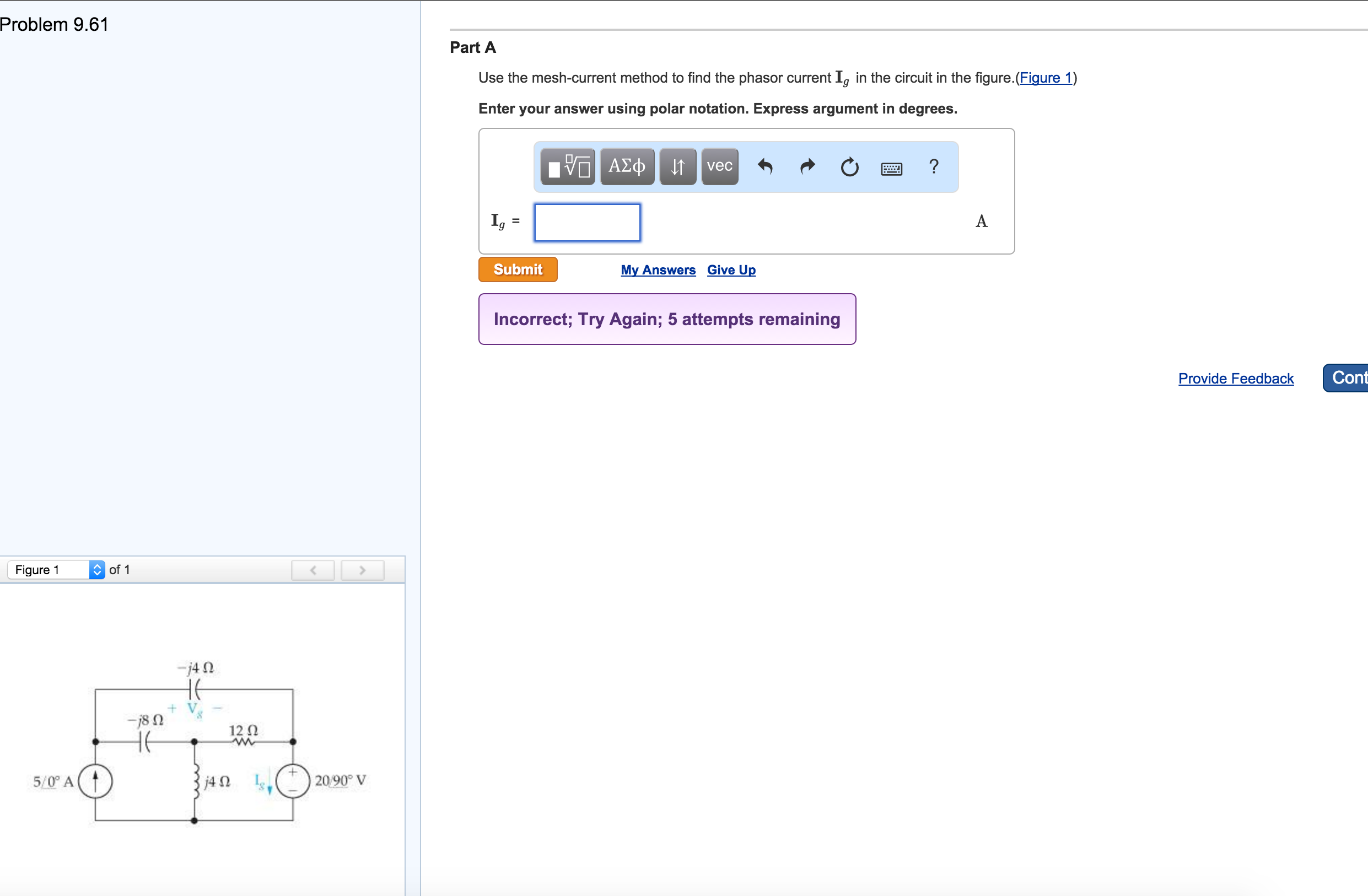 Solved Use the mesh-current method to find the phasor | Chegg.com