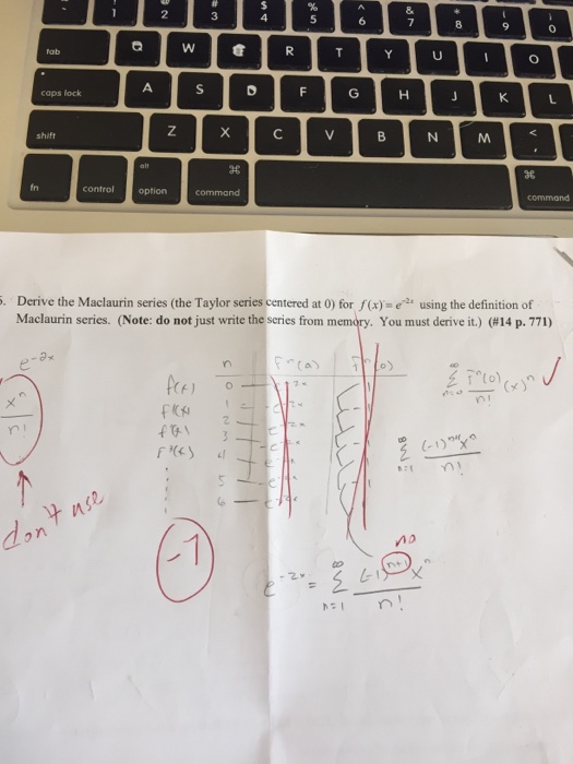 Solved Derive the Maclaurin series (the Taylor series | Chegg.com