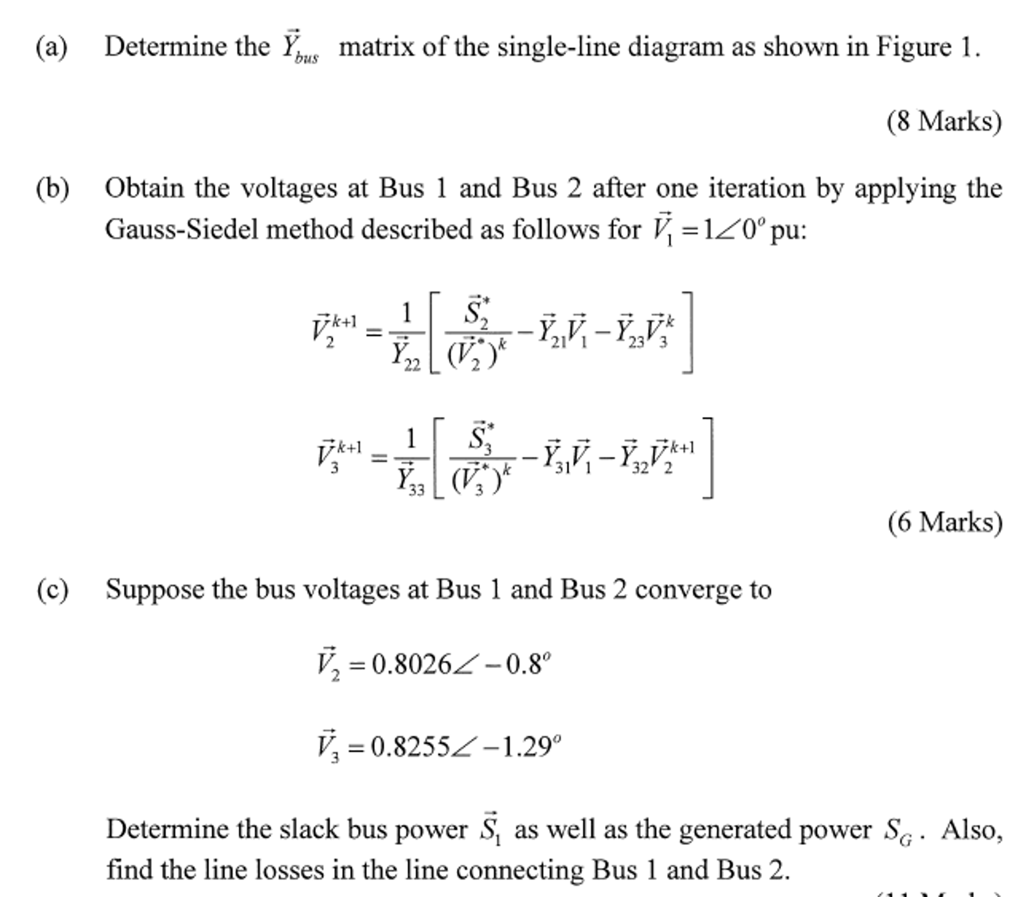 Solved 1. Consider the three-bus system as shown in Figure | Chegg.com