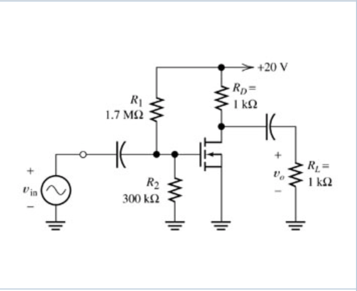 Solved Consider the common-source amplifier shown in the | Chegg.com