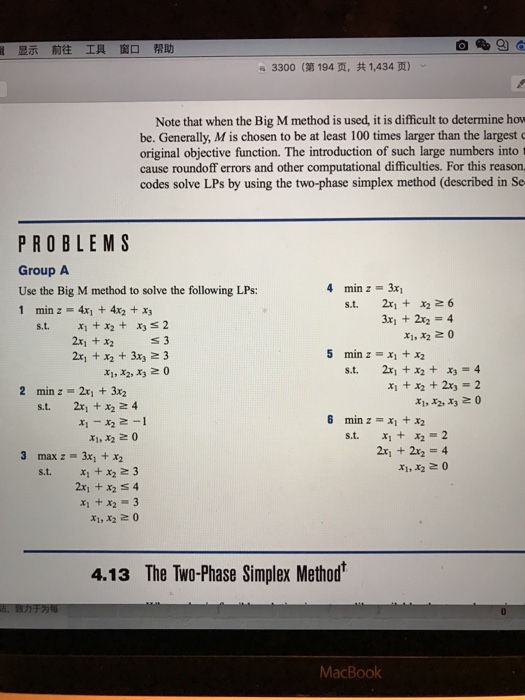 Solved Use the Big M method to solve the following LPs: 4 | Chegg.com