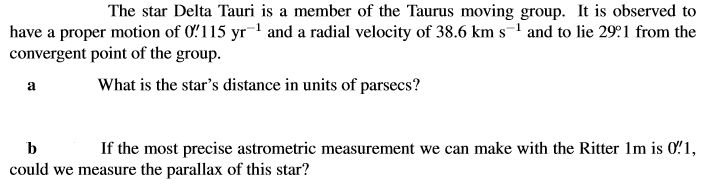The star Delta Tauri is a member of the Taurus moving | Chegg.com