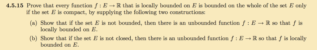 Solved Prove that every function f: E rightarrow R that is | Chegg.com