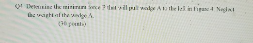 Solved 04. Determine the minimum force P that will pull | Chegg.com