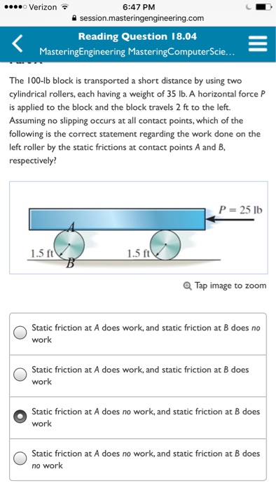 Solved The 100-lb block is transported a short distance by | Chegg.com