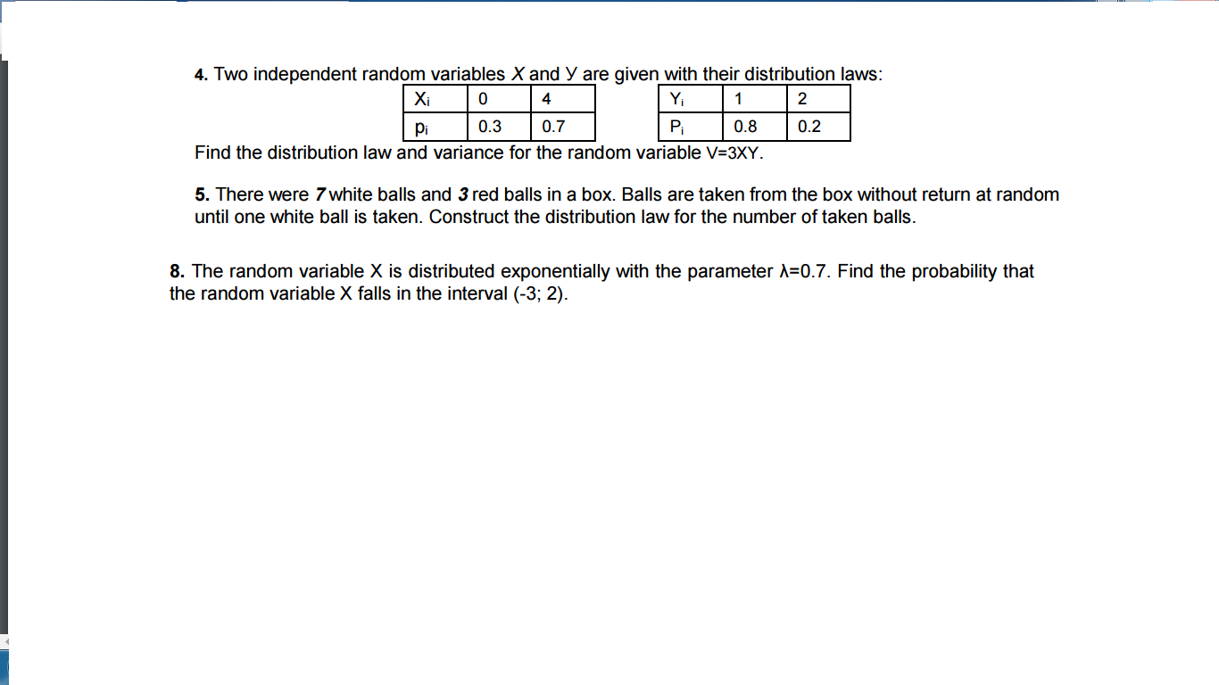 Solved Two independent random variables X and Y are given | Chegg.com