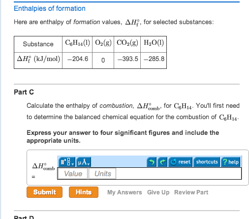 Solved Enthalpies of formation Here are enthalpy of | Chegg.com