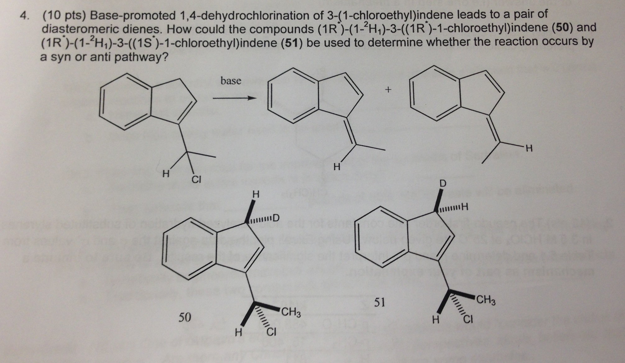 Solved Base-promoted 1,4-dehydrochlorination of | Chegg.com