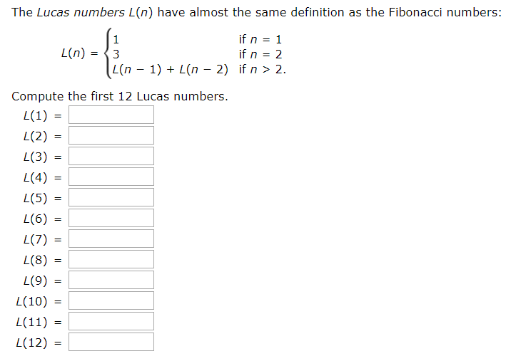 Solved The Lucas numbers L(n) have almost the same | Chegg.com