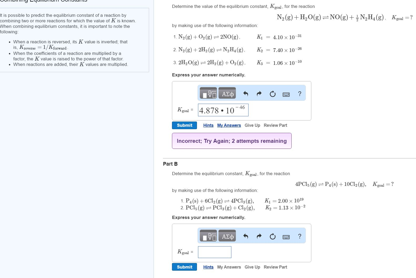 Solved It is possible to predict the equilibrium constant of | Chegg.com