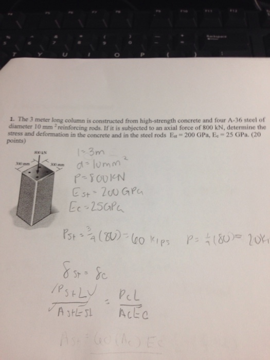The 3 meter long column is constructed from | Chegg.com