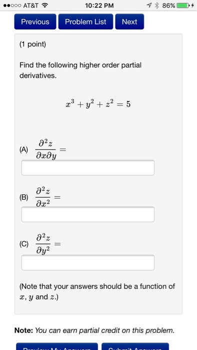 Solved Find the following higher order partial derivatives. | Chegg.com