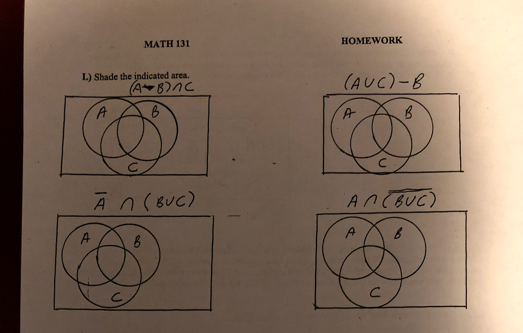 Solved MATH 131 HOMEWORK AUC)-g area. A BAC A n (guc) | Chegg.com