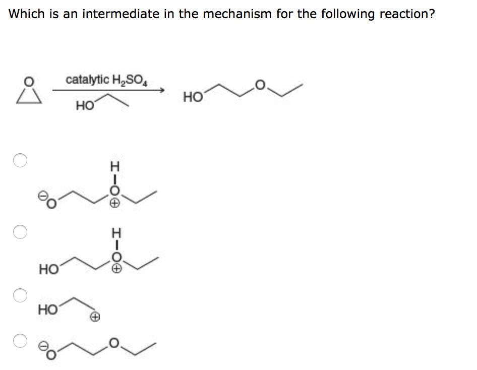 Solved Which is an intermediate in the mechanism for the | Chegg.com