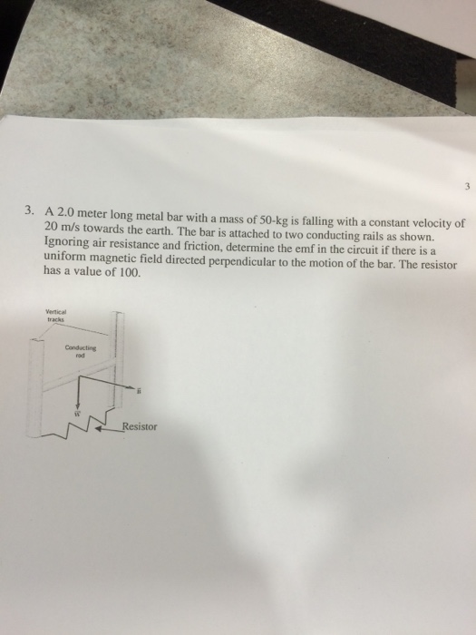 Solved A 2.0 meter long metal bar with a mass of 50-kg is | Chegg.com