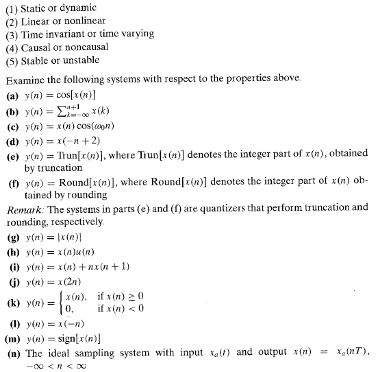 Solved examine the following systems with respect to the | Chegg.com Solved examine the following systems with respect to the | Chegg.com