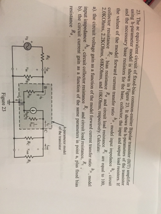 Solved The ac equivalent circuit of fixed-bias | Chegg.com