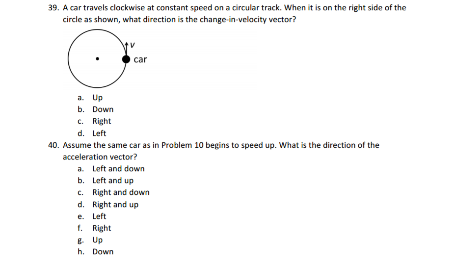 Solved A car travels clockwise at constant speed on a | Chegg.com