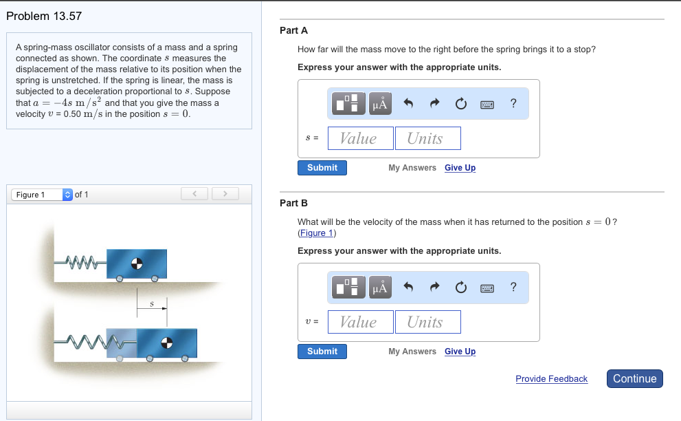 Solved A spring-mass oscillator consists of a mass and a | Chegg.com