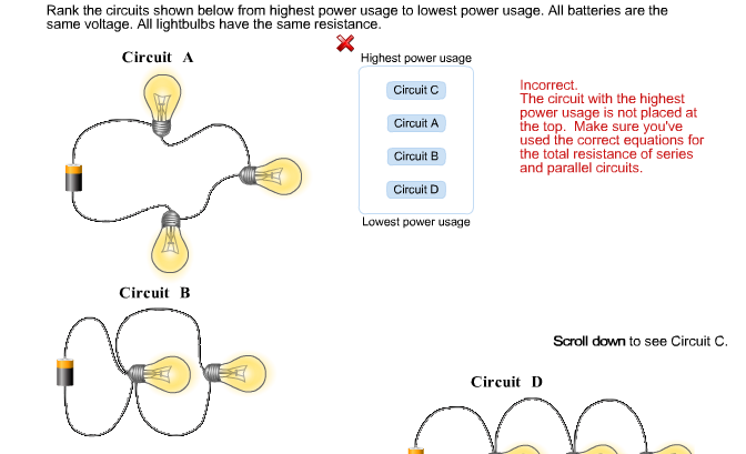 Solved Rank the circuits shown below from highest power | Chegg.com