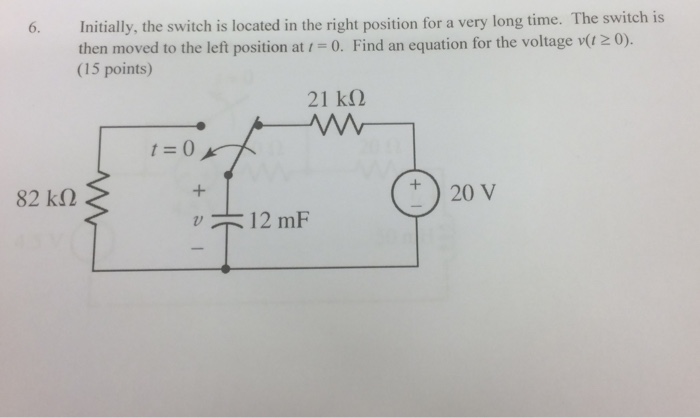 Solved Initially, the switch is located in the right | Chegg.com