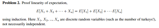 Solved Problem 2 Proof Linearity Of Expectation E[x1 X2