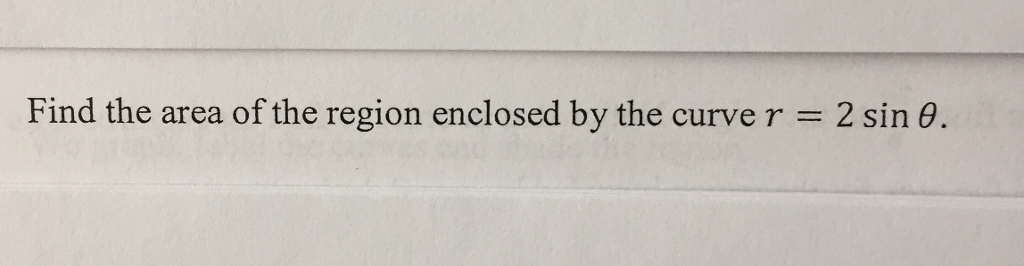 Solved Find the area of the region enclosed by the curve r 2 | Chegg.com