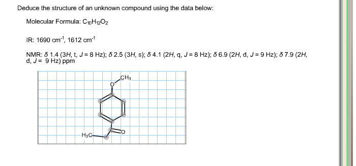 Solved Deduce the structure of an unknown compound using the | Chegg.com