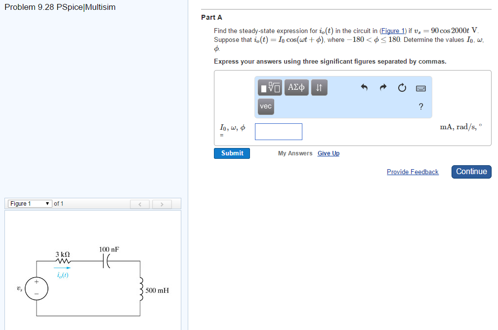 Solved Problem 9.28 PSpice|Multisim Part A Find the | Chegg.com