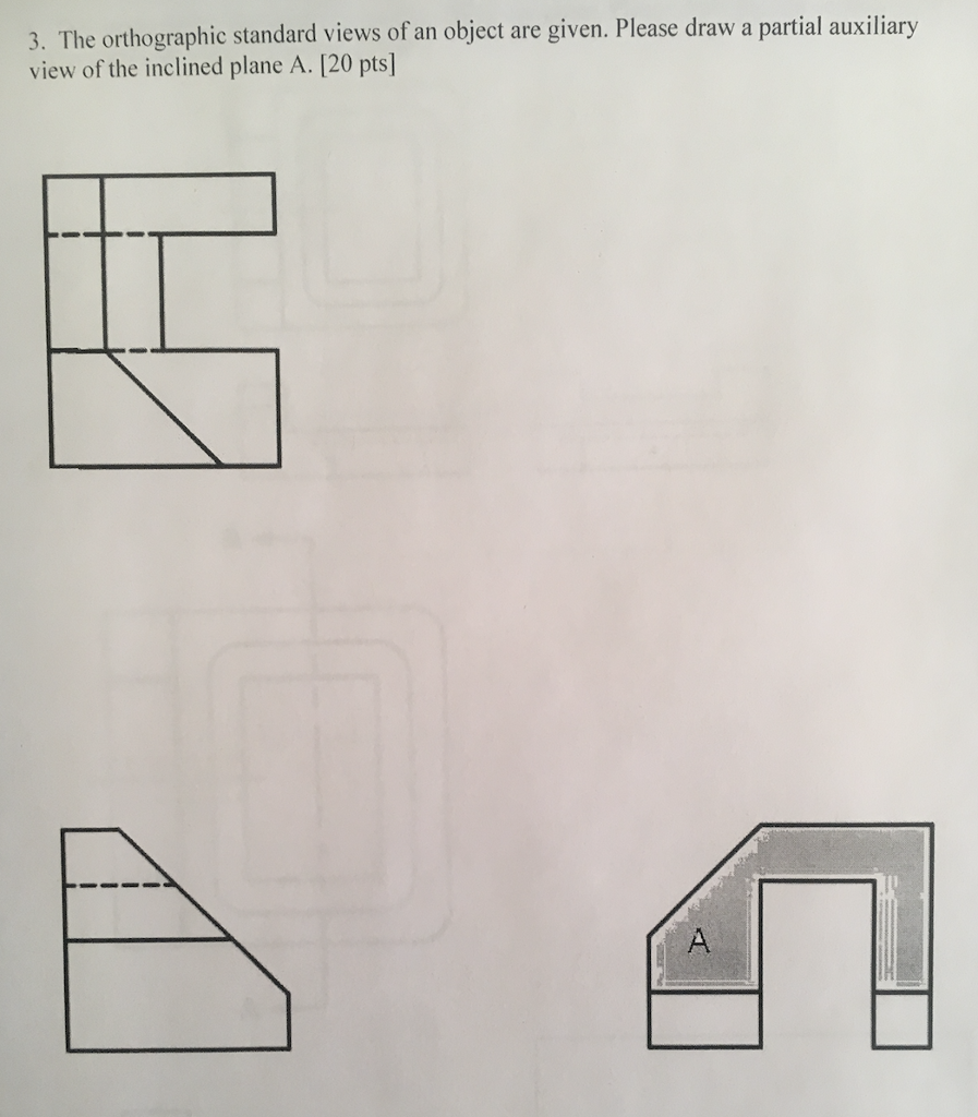 Solved The orthographic standard views of an object are | Chegg.com