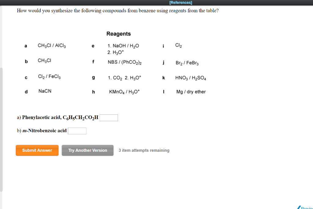 Solved References] How would you synthesize the following | Chegg.com