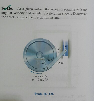 Solved At a given instant the wheel is rotating with the | Chegg.com
