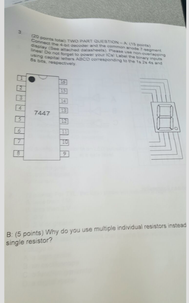 Solved Connect the 4-bit decoder and the common segment | Chegg.com