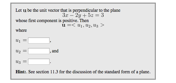 Solved Let u be the unit vector that is perpendicular to the | Chegg.com