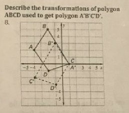 Solved Describe the transformations of polygon ABCD used to | Chegg.com