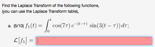 Solved Find the Laplace Transform of the following | Chegg.com