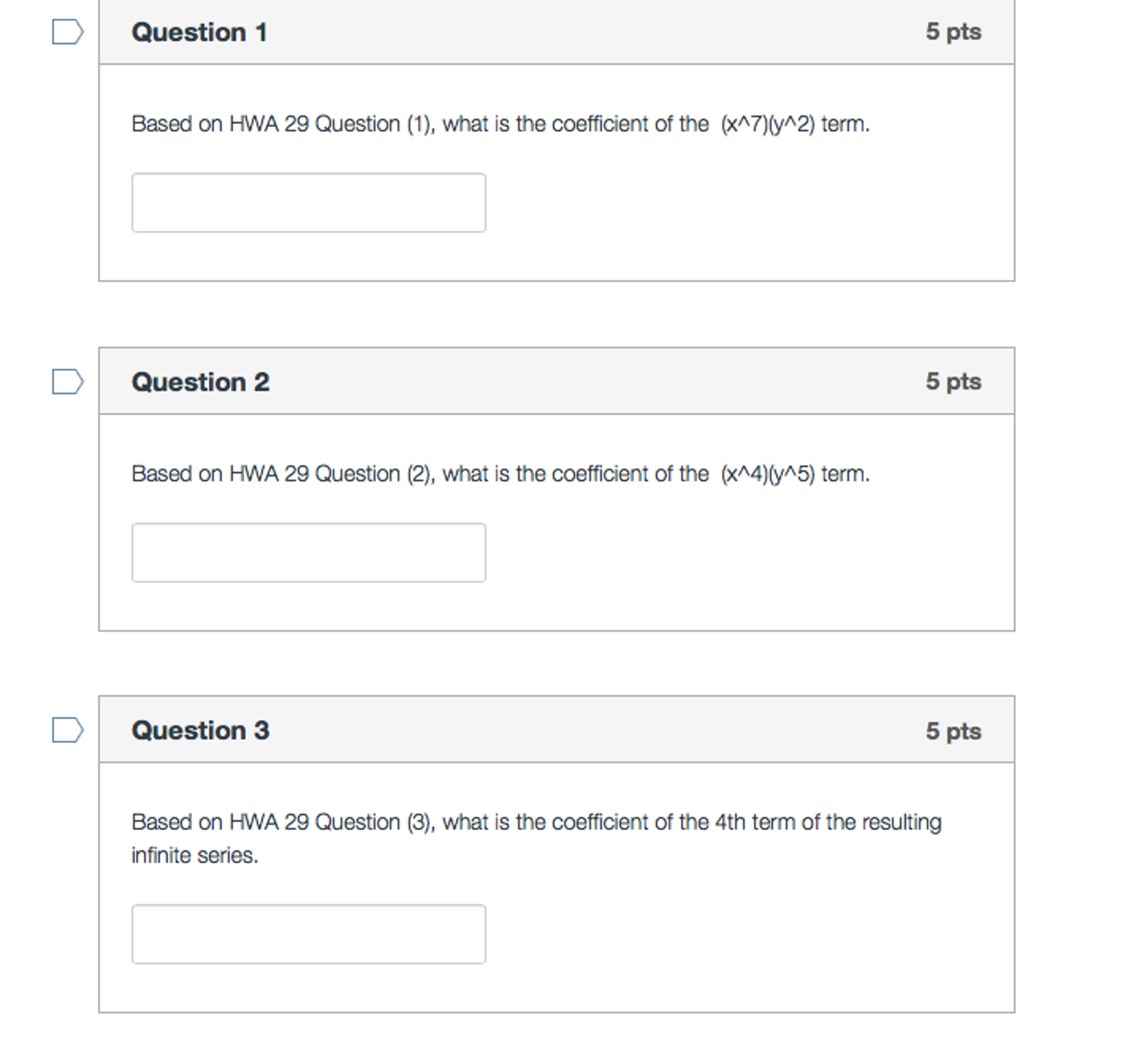 Generate a Pascal Triangle and expand (x) Using | Chegg.com