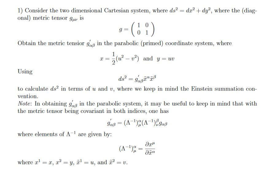 Solved Consider the two dimensional Cartesian system, where | Chegg.com