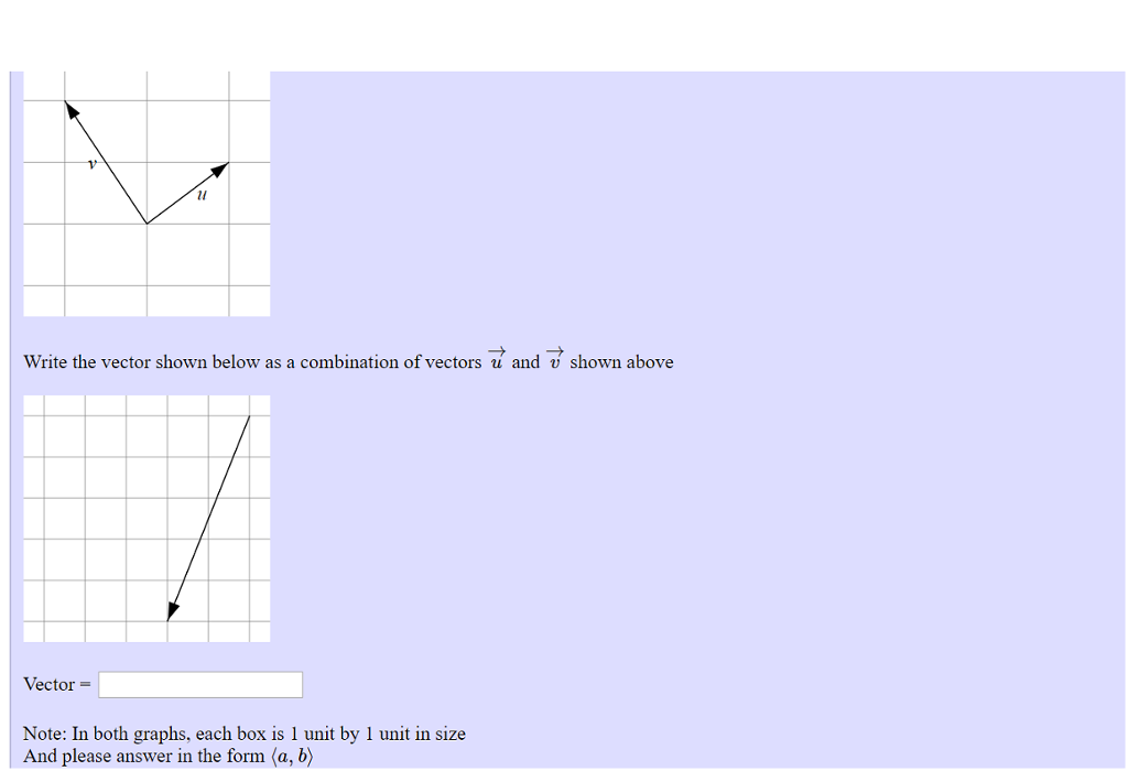 Solved lu Write the vector shown below as a combination of | Chegg.com