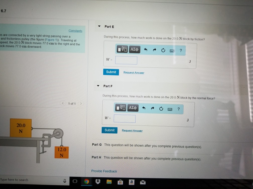 Solved Exercise 6.7 Constants Part A Two blocks are | Chegg.com