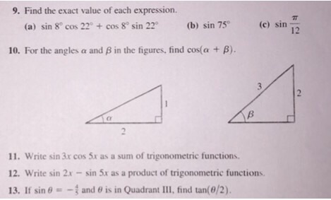 Solved Find the exact value of each expression. sin 8 degree | Chegg.com