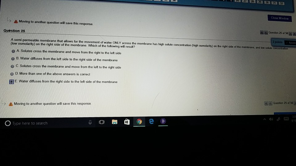 Solved A Semi Permeable Membrane That Allows For The Chegg