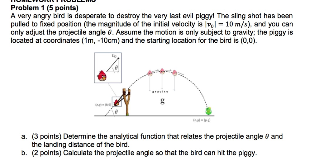 Solved Problem 1 5 Points A Very Angry Bird Is Desperate 