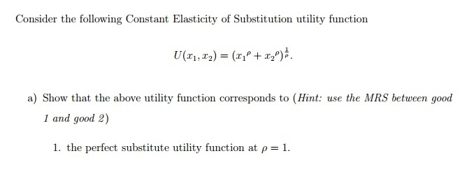 Solved Consider the following Constant Elasticity of | Chegg.com